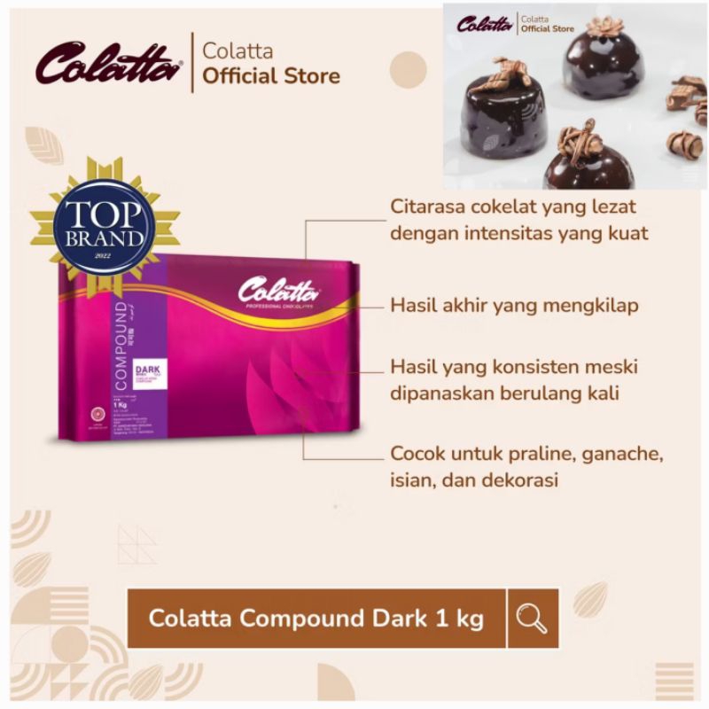 Jual COLATTA DARK COMPOUND 1KG | Shopee Indonesia