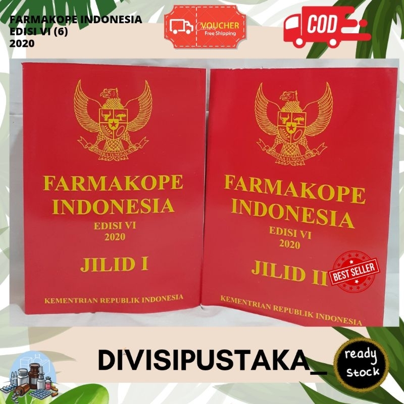 Jual ( SEPAKET ) BUKU FI 6 FARMAKOPE INDONESIA EDISI 6 2020 JILID 1 DAN ...