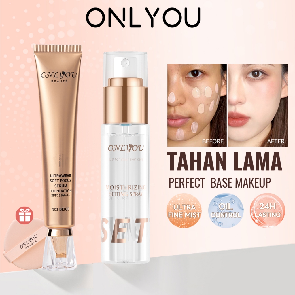 Jual [BPOM]ONLYOU 3PCS MATTE Base Makeup Paket / Onlyou Serum ...
