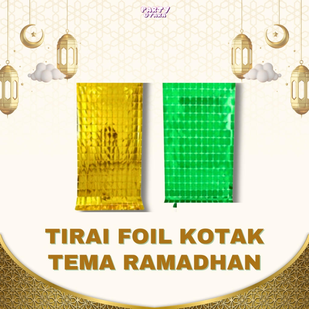 Jual TIRAI FOIL KOTAK TEMA RAMADHAN/TEMA HARI RAYA/BACKGROUND DEKORASI ...