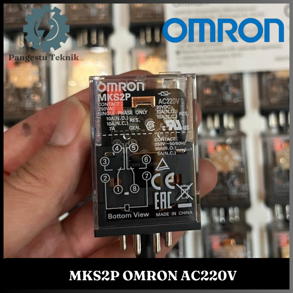 Jual Relay Omron MKS2P 220 Volt + Socket (Original) - 220VAC | Shopee Indonesia