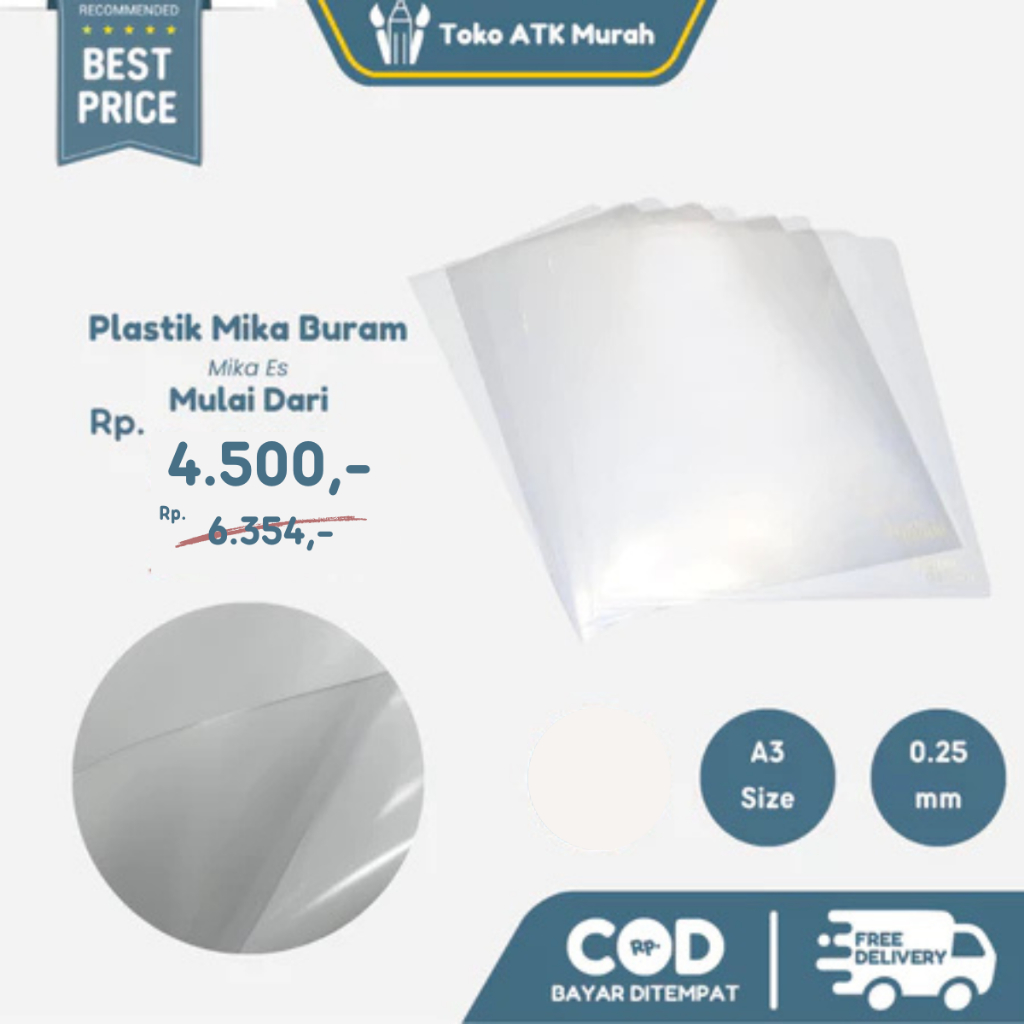Jual Plastik Mika Es / Mika Buram 0.25mm A3 Untuk Maket (42 x 30cm ) Bahan Maket | Shopee Indonesia