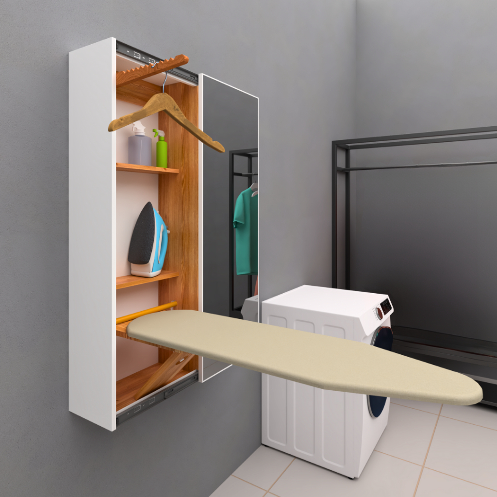 Jual Meja Setrika Lipat Dengan Cermin & Kabinet Penyimpanan / Papan ...