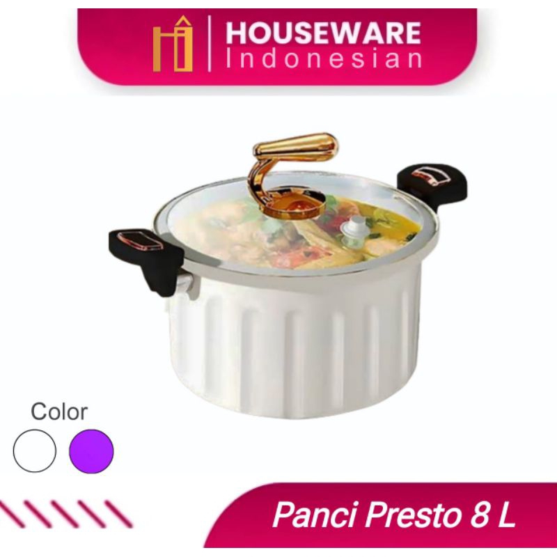 Jual Panci Presto 8 Liter Premium / Low Pressure Roman Pot 28 Cm / Panci Masak Rebus Sup ...