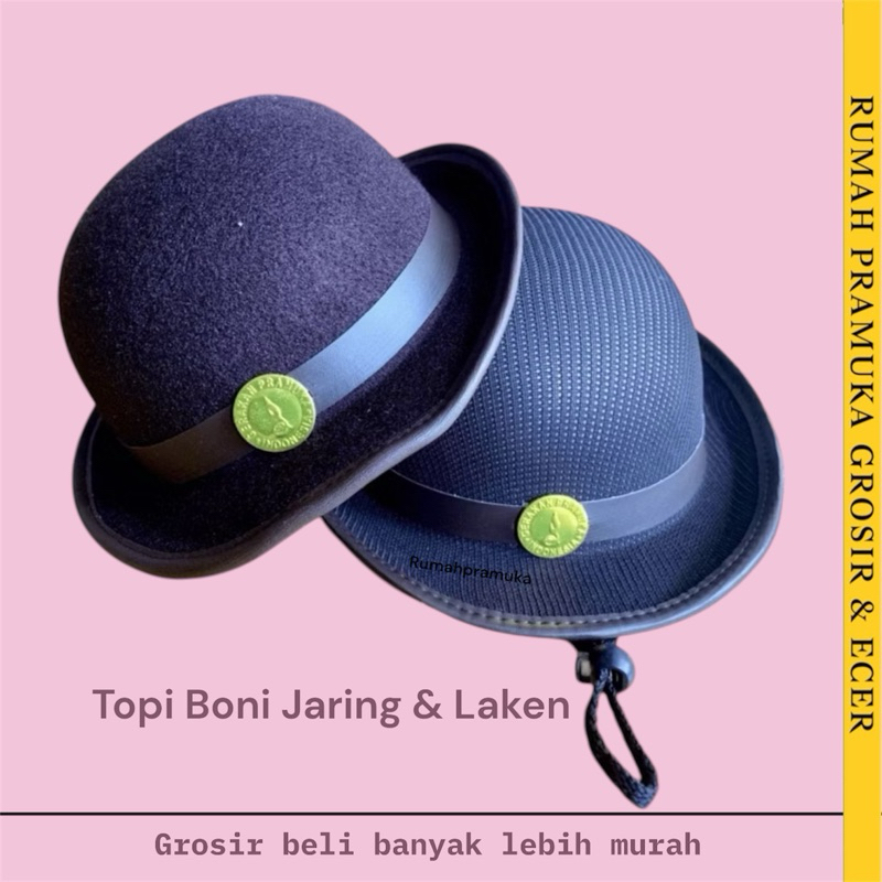 Jual Topi Boni rajut / Topi boni laken / Topi Pramuka / Topi pramuka ...