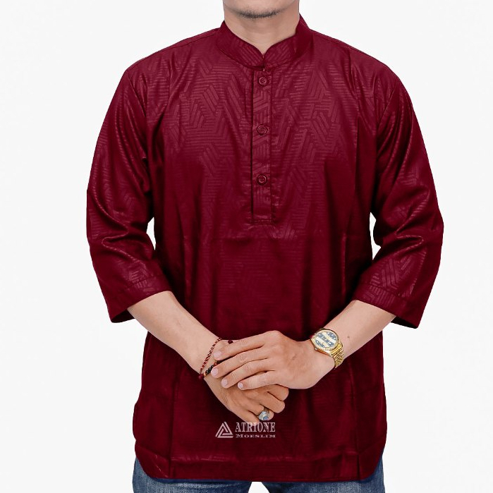 Jual Baju Koko Muslim Pria Lengan Pendek 3\4 embos premium sultan Model ...