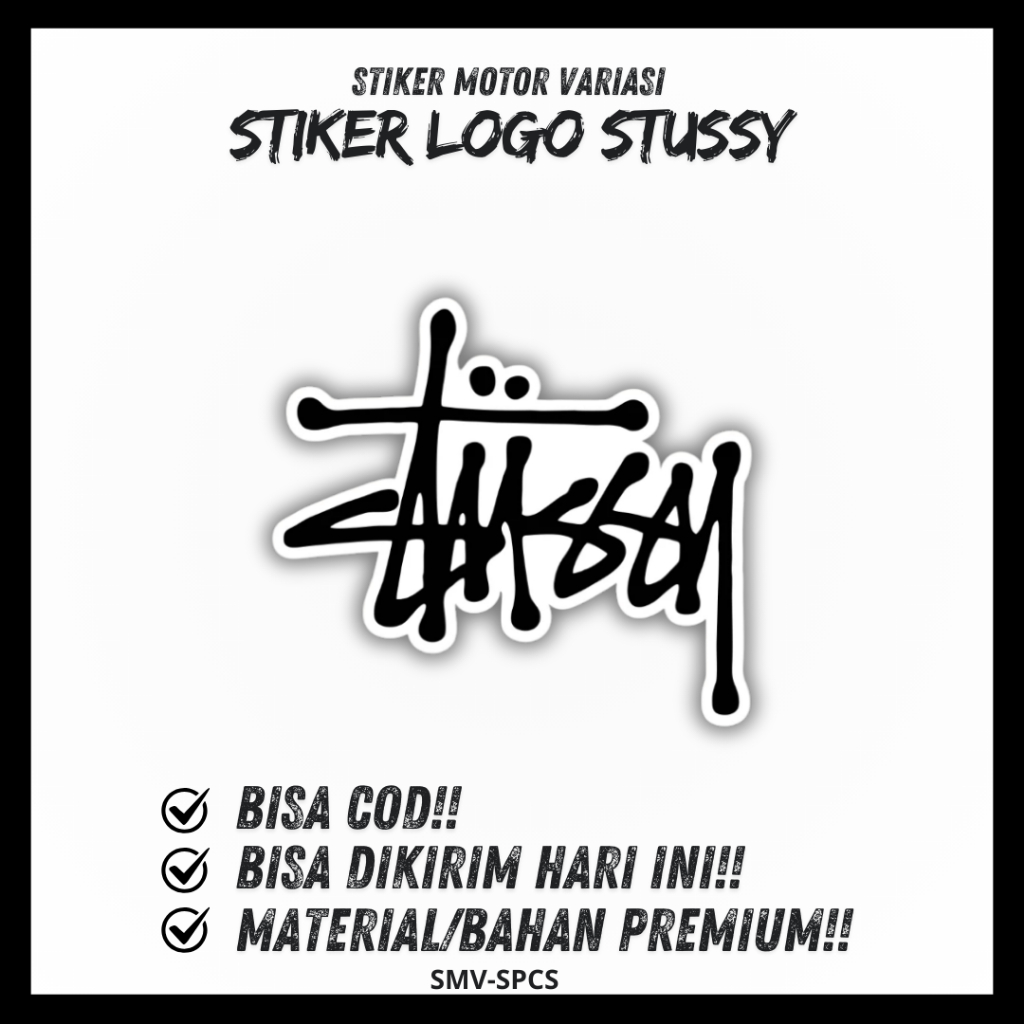 Jual Stiker Logo Brand Stussy Sticker Aesthetic Stussy Vinyl Waterproof ...