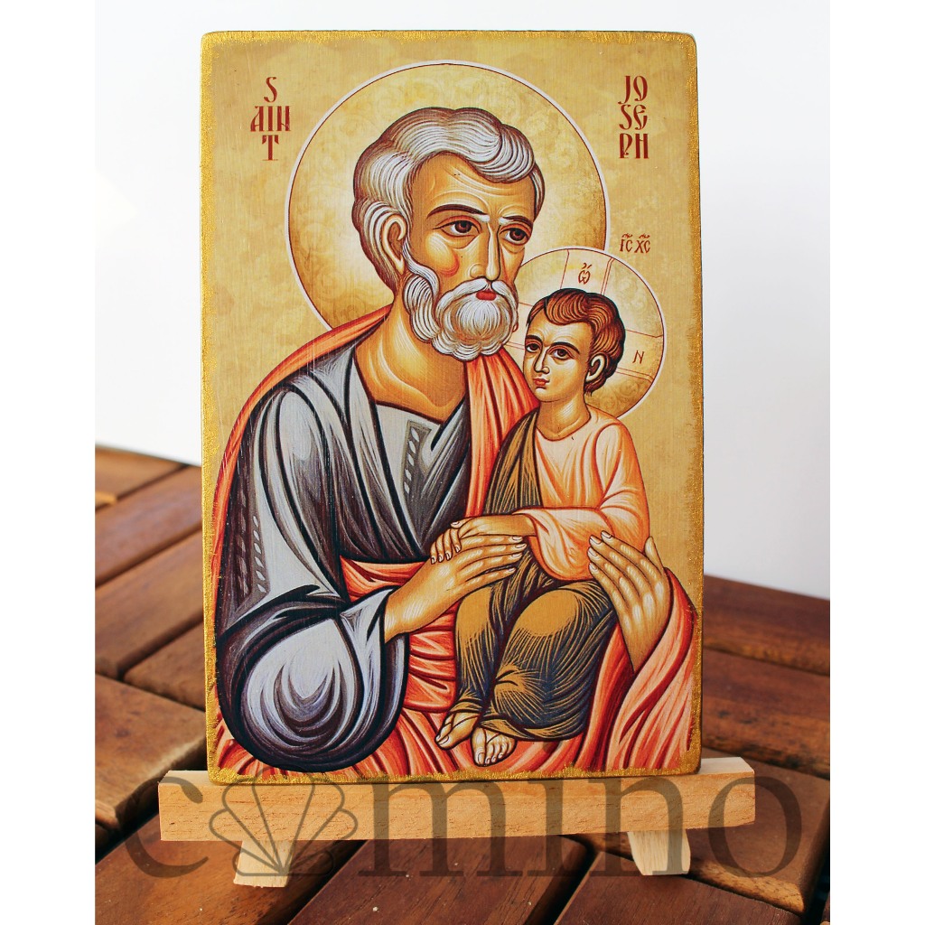 Jual Ikon St Yosef dan Kanak Yesus | Kayu Asli Yoseph Joseph Yusuf Anak ...