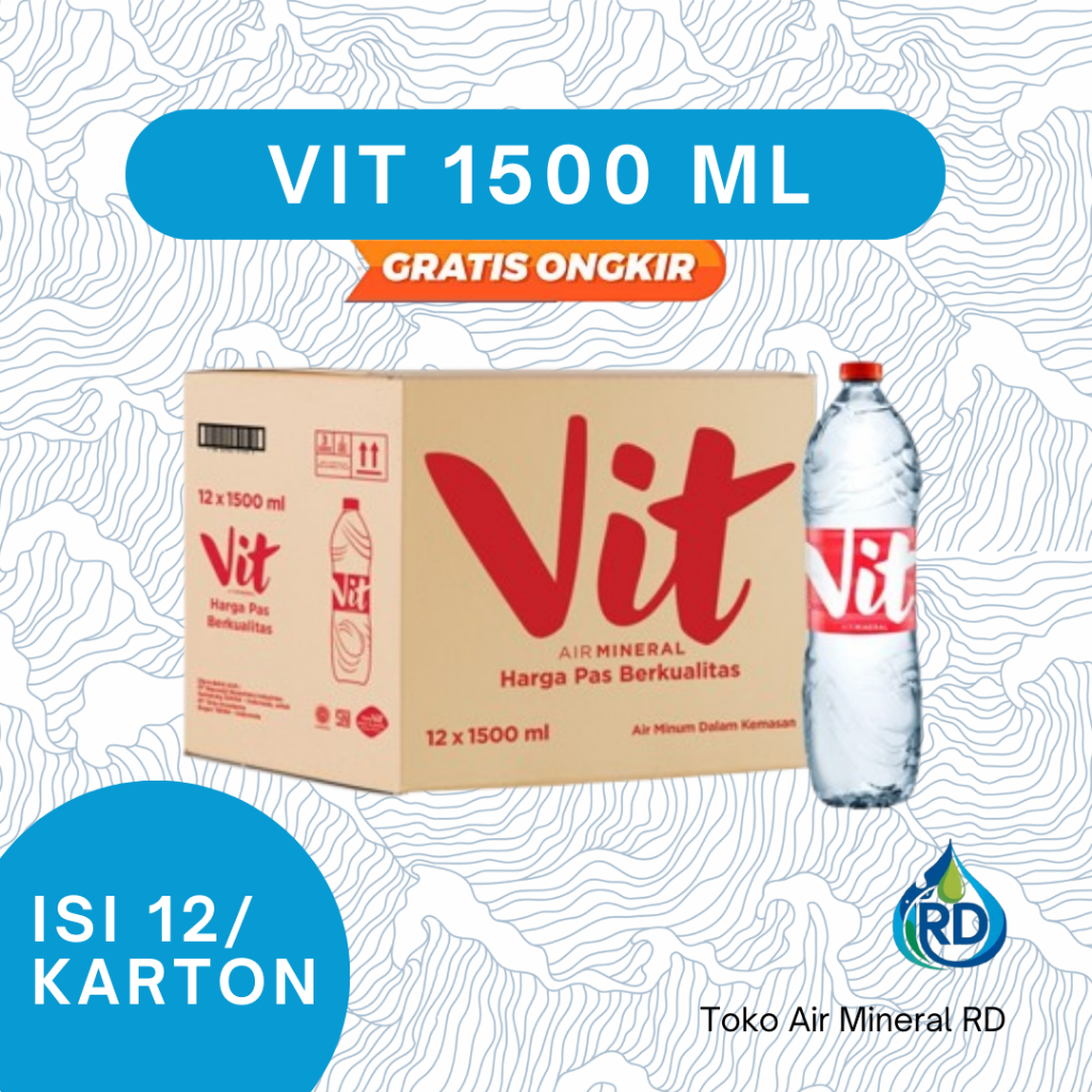 Jual RD - VIT Botol 1500 ML 1 Dus - Isi 12 x 1500 ML - Air Minum ...