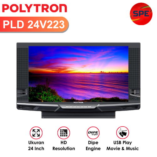 Jual TV DIGITAL POLYTRON UKURAN 24 INCH PLD 24V223 / PLD24V223 GARANSI ...