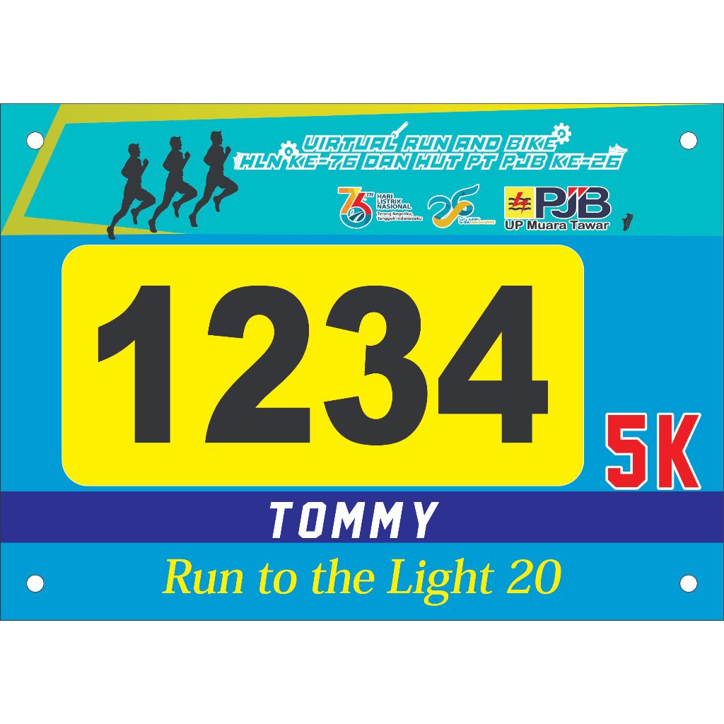Jual Bib Number Running/ Nomor Dada / Nomor Peserta Lomba / Nomor ...