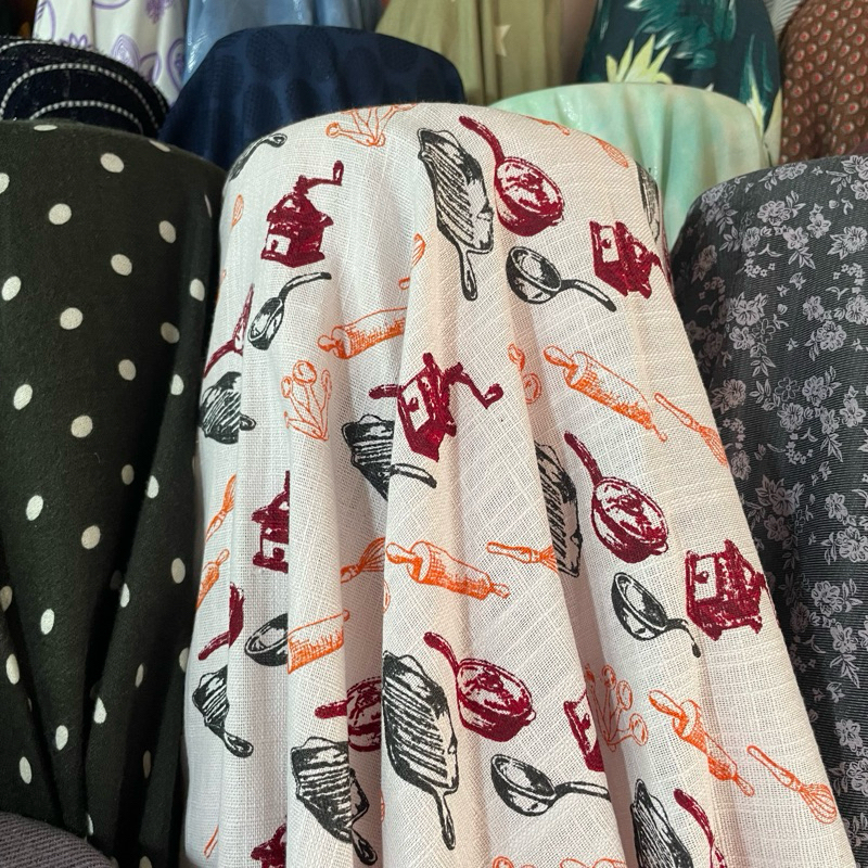 Jual kain katun linen rami motif harga yang tertera di atas 0’5m ...