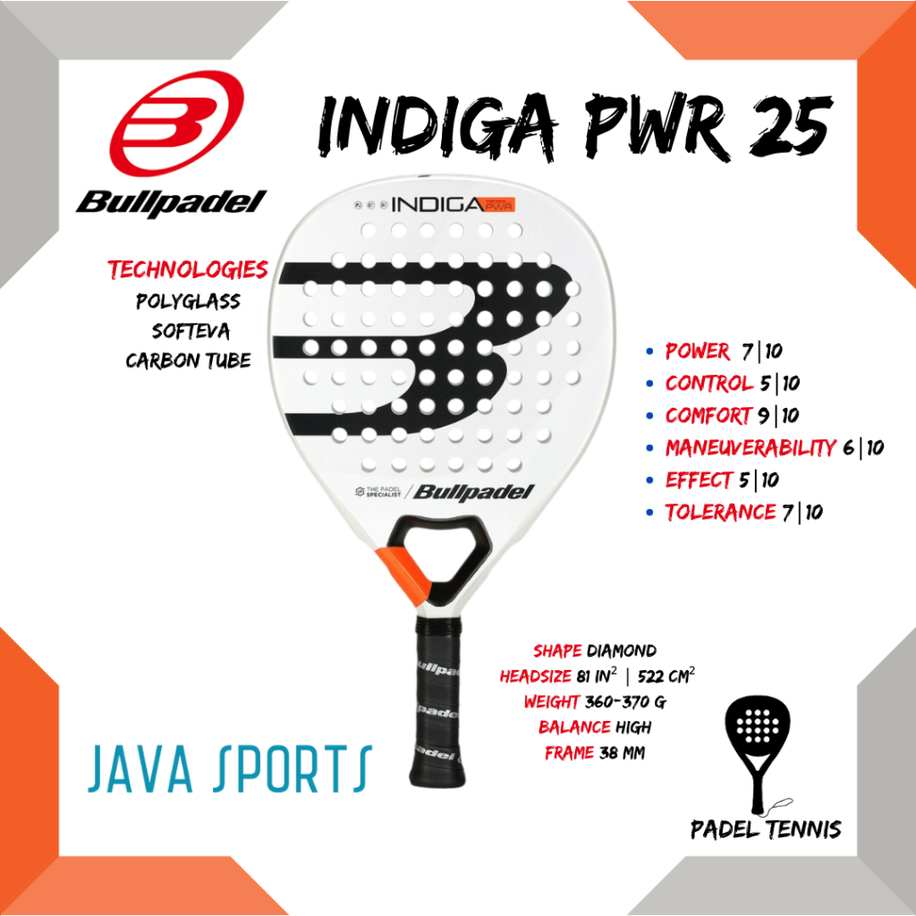Jual Raket Padel Tenis Bullpadel INDIGA PWR 25 Official Resmi Original ...