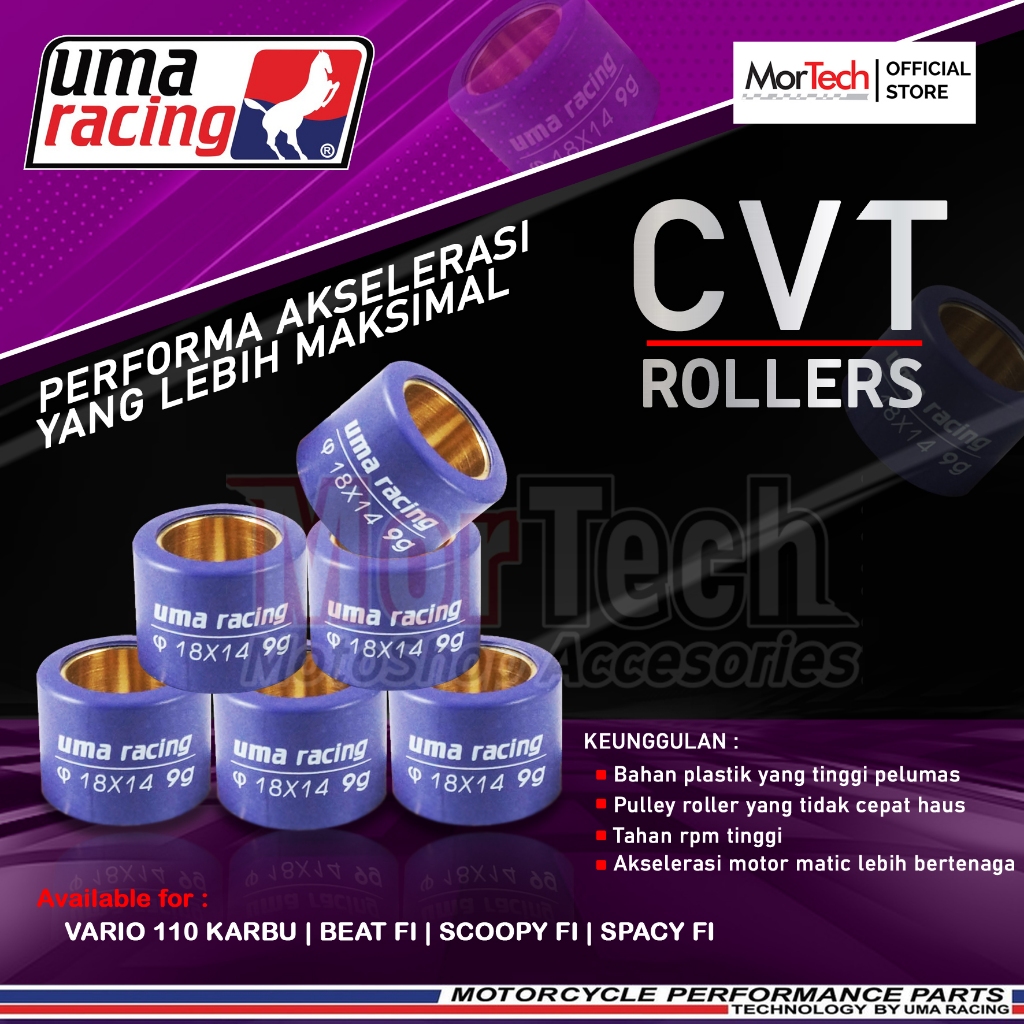 Jual UMA Racing Roler Loler Roller Vario 110 Karbu Beat Fi Scoopy Fi ...