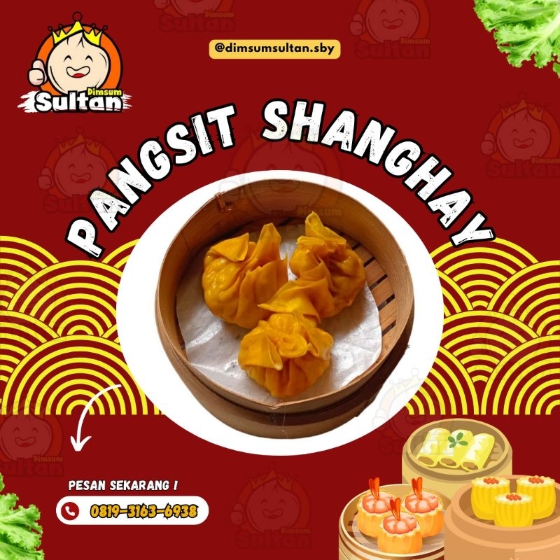Jual PREMIUM DIMSUM - Frozen Food PANGSIT SHANGHAY Sultan ISI 25 PCS ...