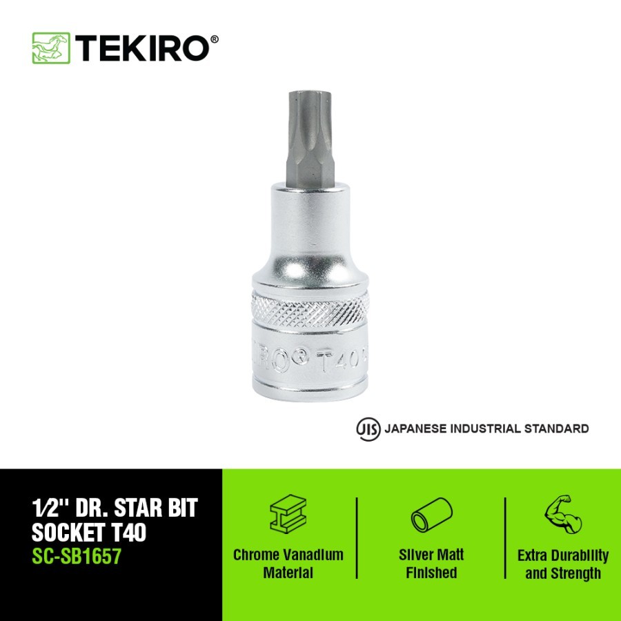 Jual TEKIRO star bit socket T40/T45/T50 1/2inch kunci mata sock BINTANG starbit kunci kepala ...