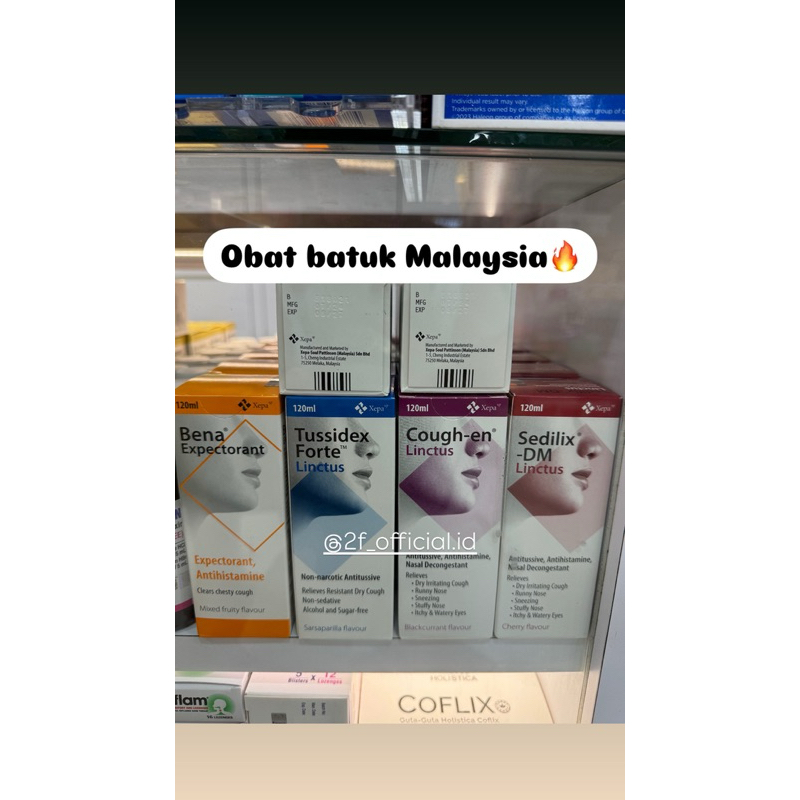Jual OBAT BATUK BENA || TUSSIDEX || COUGH EN || SEDILIX Resep Dr Chew ...