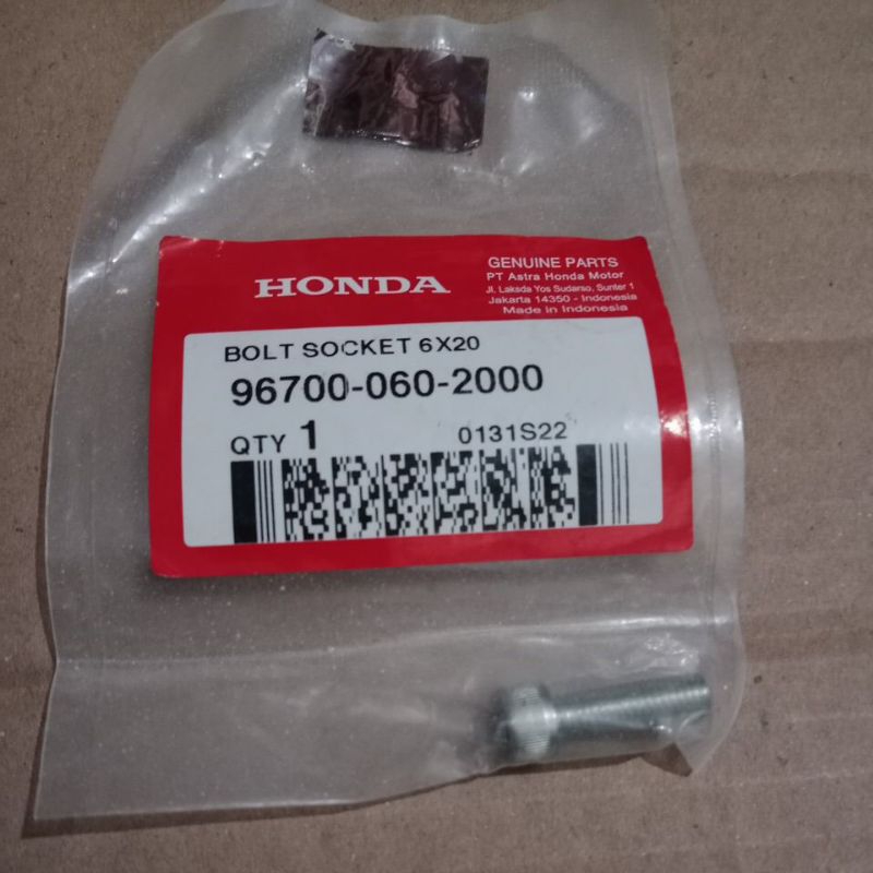 Jual AHM 96700-060-2000 Bolt Socket 6×20 Beat eSP K81,Genio,Vario110eSP ...