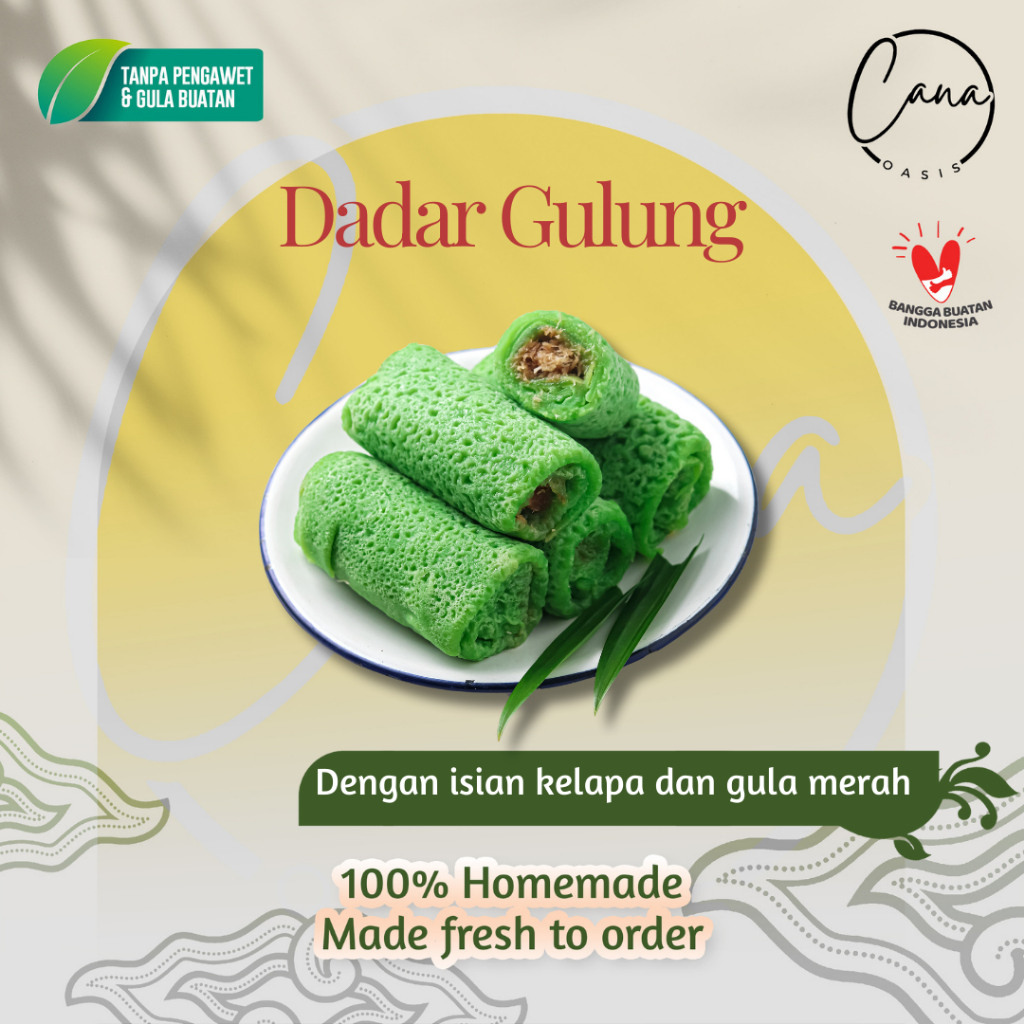 Jual CANA DADAR GULUNG JAJAN PASAR KUEH KUE PASAR SNACK FOOD SNACK BOX ...