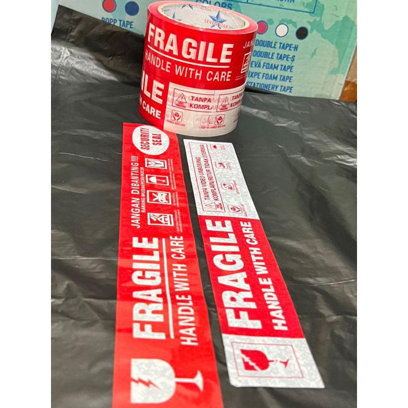 Jual LAKBAN FRIGLE WARNA MERAH PUTIH JANGAN DIBANTING | Shopee Indonesia