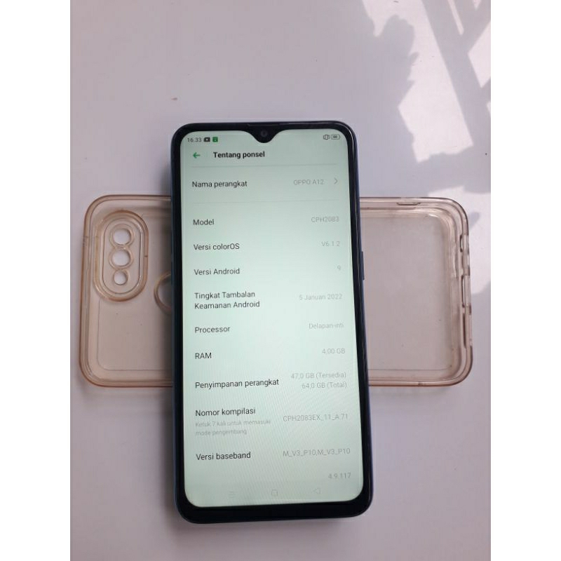 Jual Oppo A12 4/64 Biru Sidik jari no minus bekas garansi Nasional ...