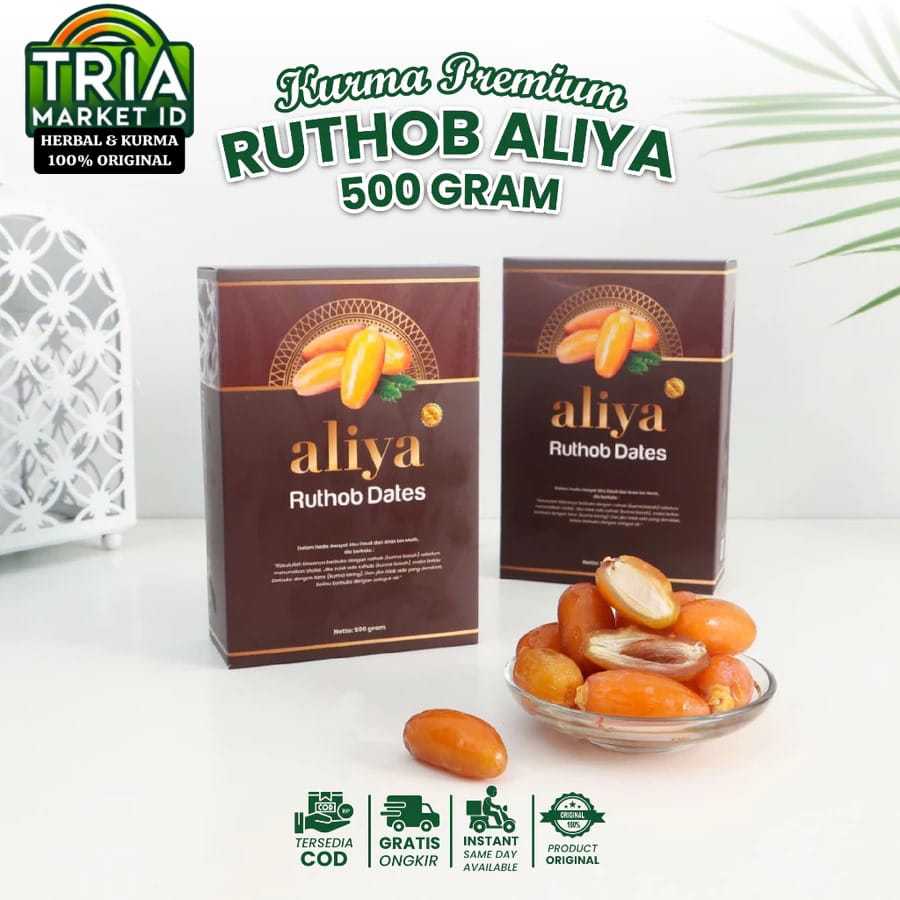 Jual KURMA RUTHOB PREMIUM ALIYA 500 GRAM ORIGINAL / KURMA RUTHAB ...