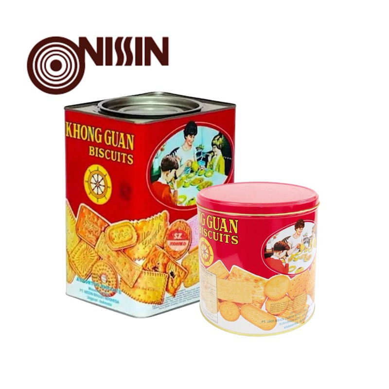 Jual KHONG GUAN BISCUIT NISSIN Assorted Red KALENG | Shopee Indonesia