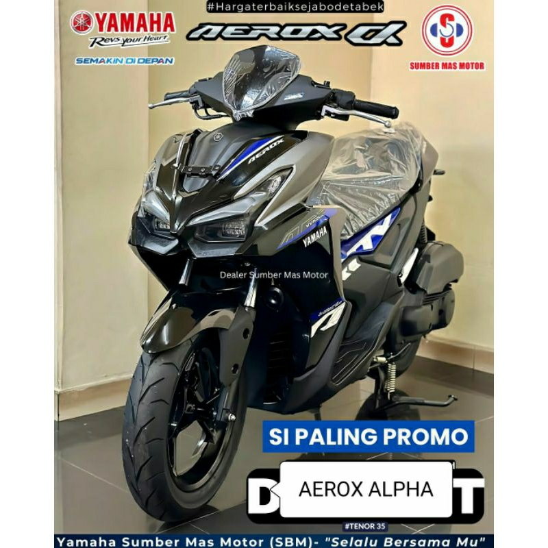 Jual Kredit Yamaha Aerox Alpha Standard Hitam | Shopee Indonesia