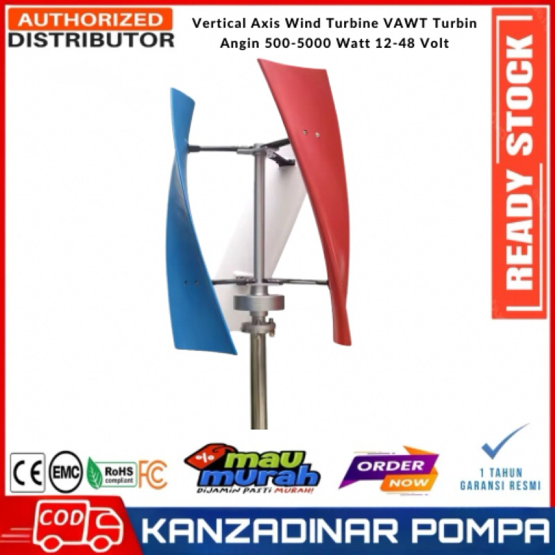 Jual Vertical Axis Wind Turbine VAWT Turbin Angin 500-5000 Watt 48 Volt ...