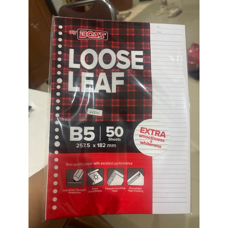 Jual kertas binder loose leaf big boss garis, 50 lembar b5 | Shopee Indonesia