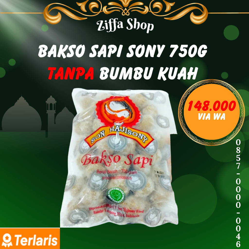 Jual Bakso Sony Besar 50 Butir TANPA BUMBU Baso Soni Son Haji Lampung ...