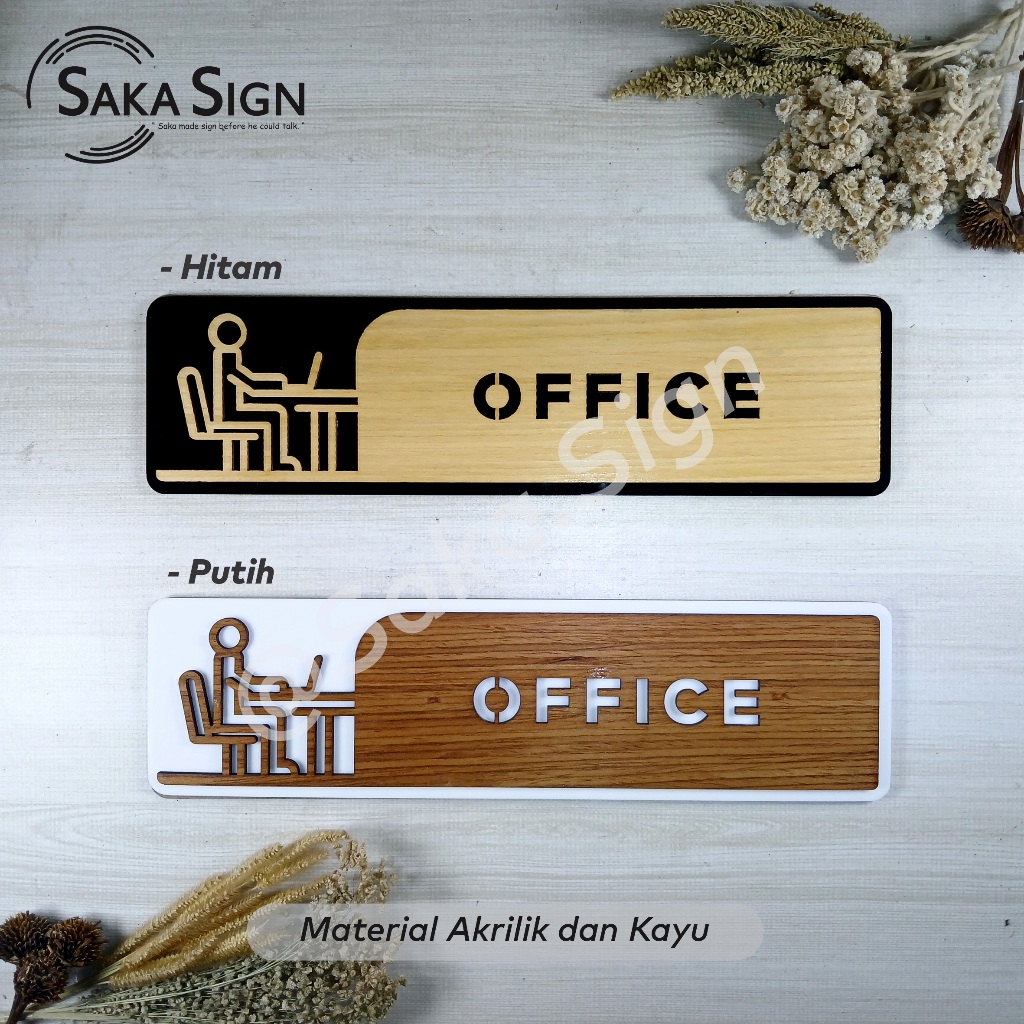 Jual SakaSign - Sign Office Akrilik dan kayu asli - Papan Tanda Office ...