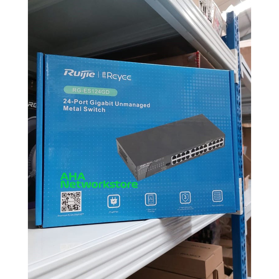 Jual ES124GD Ruijie ES124GD 24port Gigabit Unmanaged Switch Ruijie RG ...