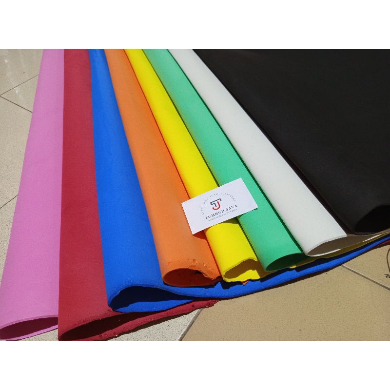Jual spon eva/spon topi/eva foam/busa eva/busa atilembaran 2mm warna ...