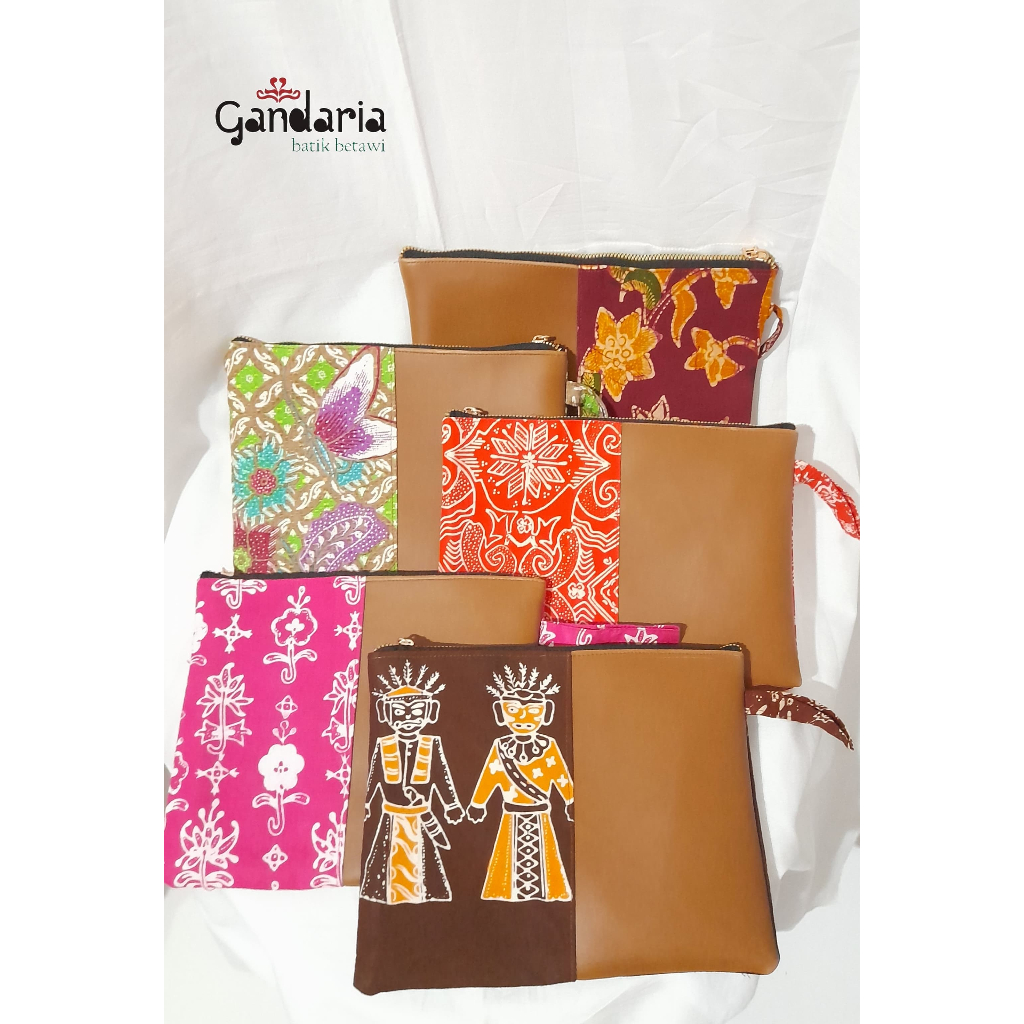 Jual Gandaria Batik Betawi - Pouch Perpaduan Bahan Kulit Sintetis Batik ...