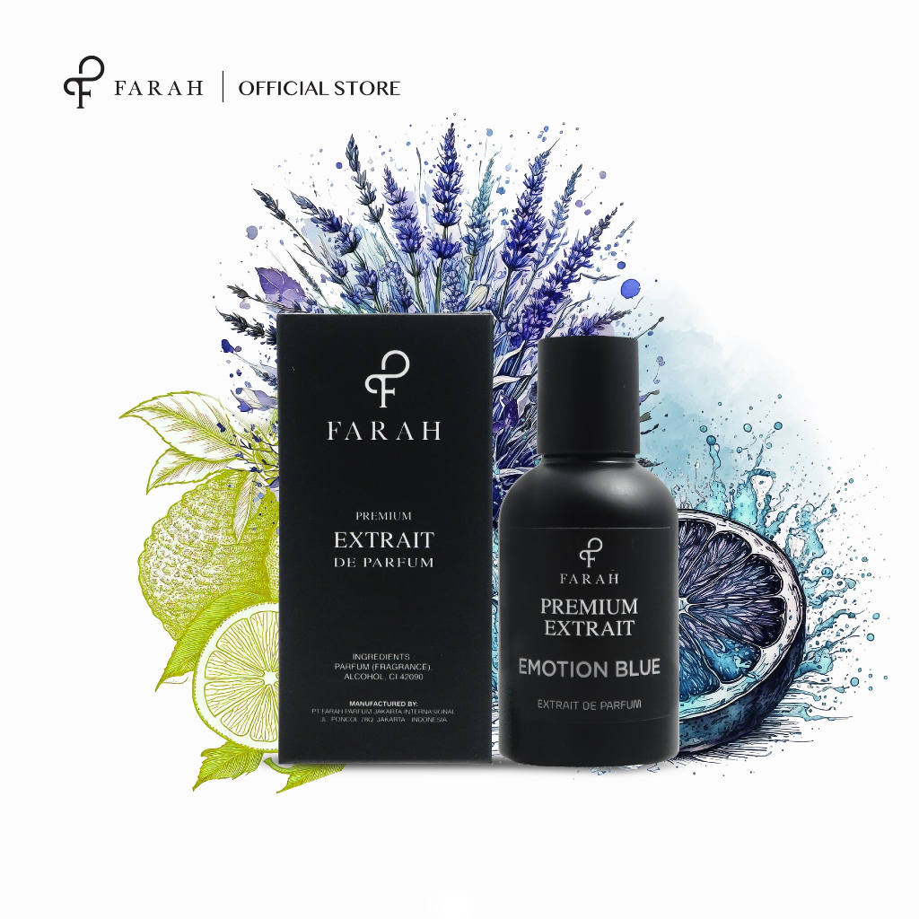 Jual EMOTION BLUE Men Farah Premium Extrait De Parfum - Parfume Pria ...