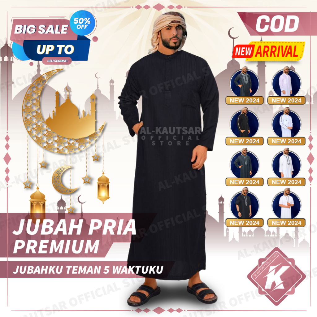 Jual Jubah Pria Gamis Pria Dewasa Laki Laki Putih Hitam Polos Lengan Panjang Pendek | Shopee ...
