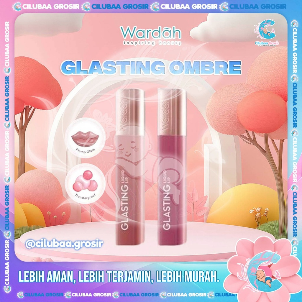 Jual WARDAH Glasting Ombre Series || Wardah Glasting Liquid Lip || Paket Ombre Lip Bundling ...