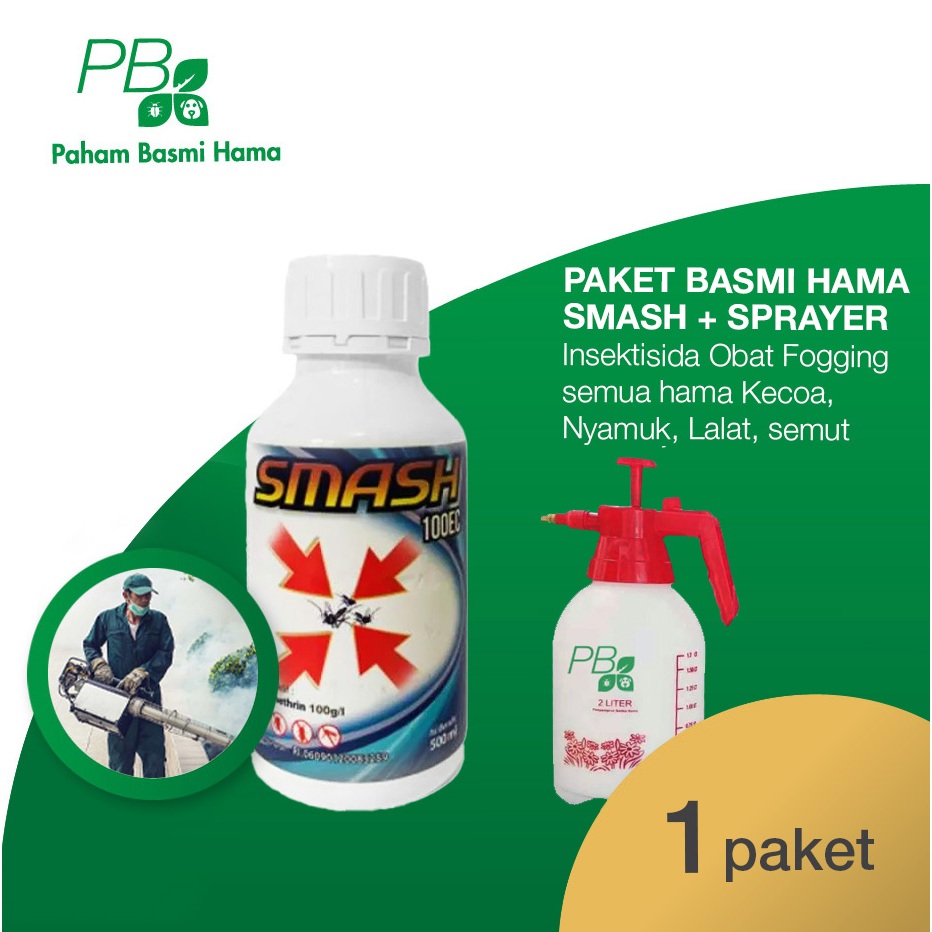 Jual Paket Basmi Hama - Kecoa - Semut - Smash 100 EC - 500 ML - Sprayer ...