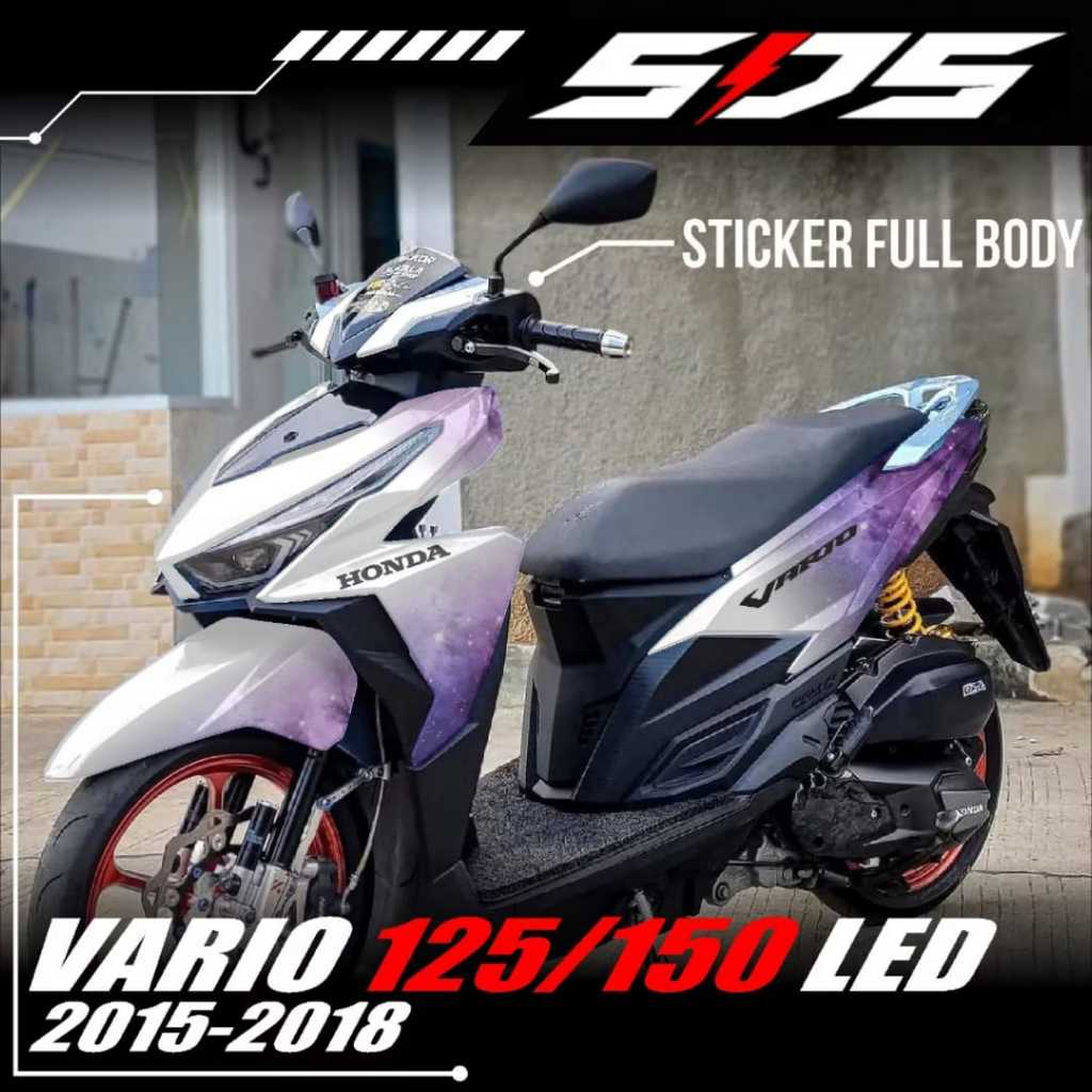 Jual COD Decal Sticker Vario 125 150 LED 2015 2016 2017 2018 Full Body - Stiker Vario LED Desain ...