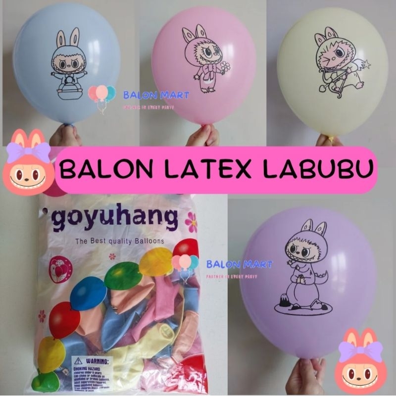 Jual Balon Latex 12 inch tema LABUBU (satuan) | Shopee Indonesia