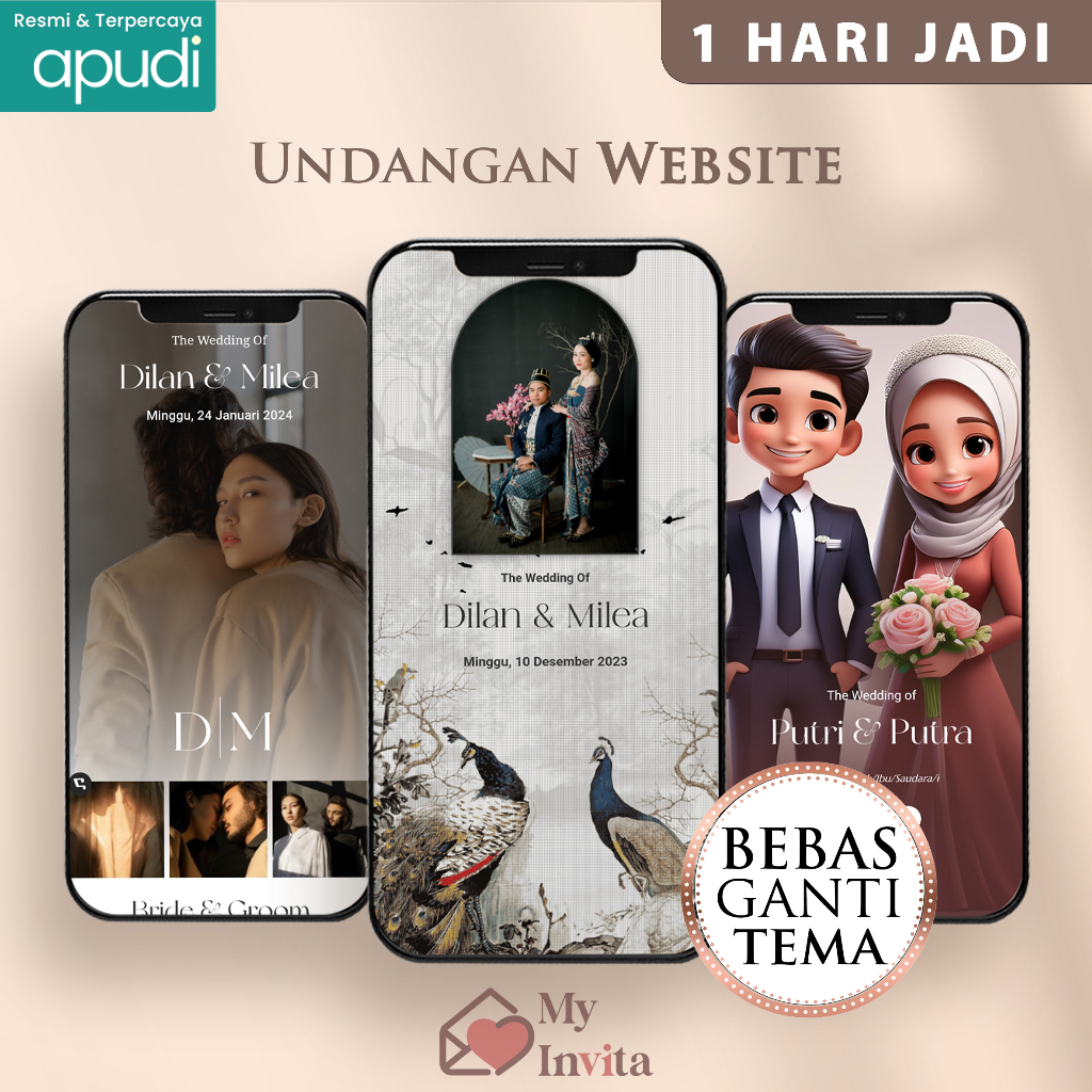 Jual My Invita UNDANGAN WEBSITE EDIT SENDIRI BEBAS GANTI TEMA UNDANGAN ...