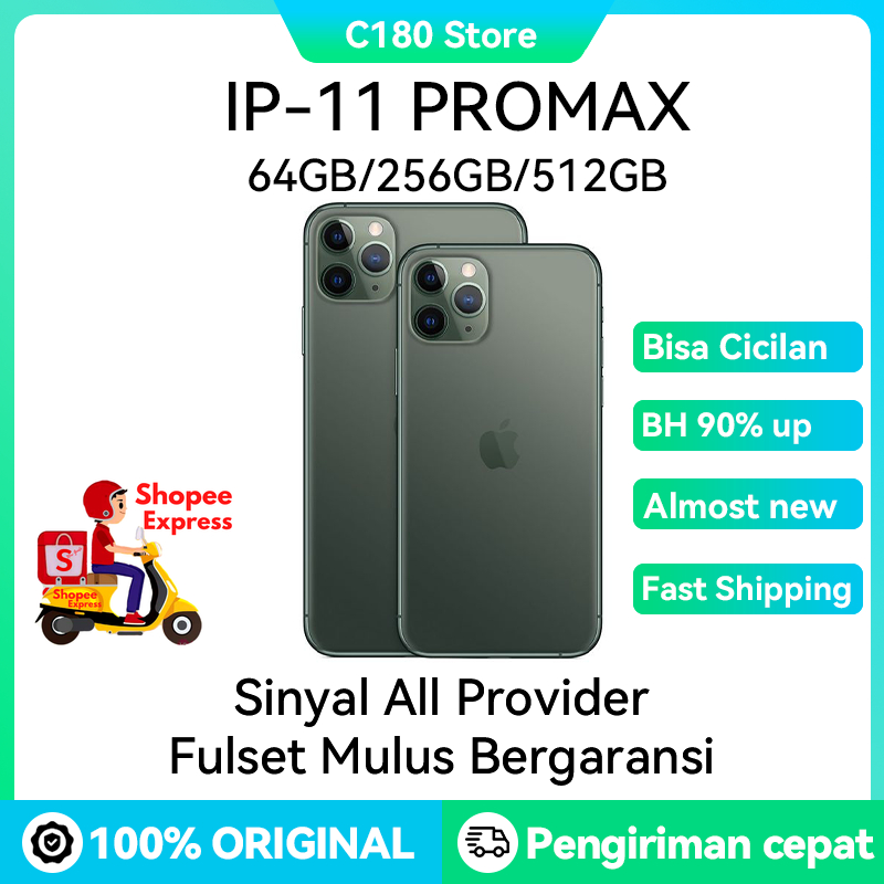 Jual iPhone 11 PRO MAX 64GB 256GB 512GB SECOND ORIGINAL BEKAS MULUS FULLSET | Shopee Indonesia