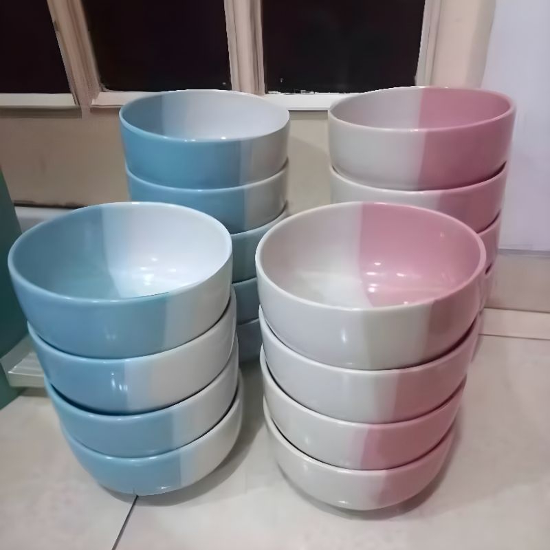 Jual Mangkuk Keramik 2 warna | Mangkuk sop, indomie, dll | Shopee Indonesia