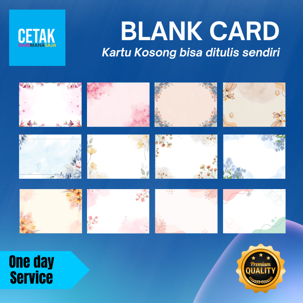 Jual KARTU UCAPAN POLOS / BLANK CARD POLOS / GREETING CARD / GIFT CARD ...