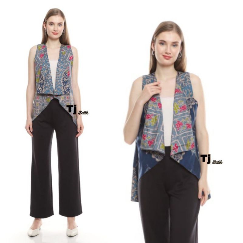 Jual OUTER BATIK WANITA BOLAK BALIK DUA MOTIF BLEZER BATIK KANTOR 2 IN ...