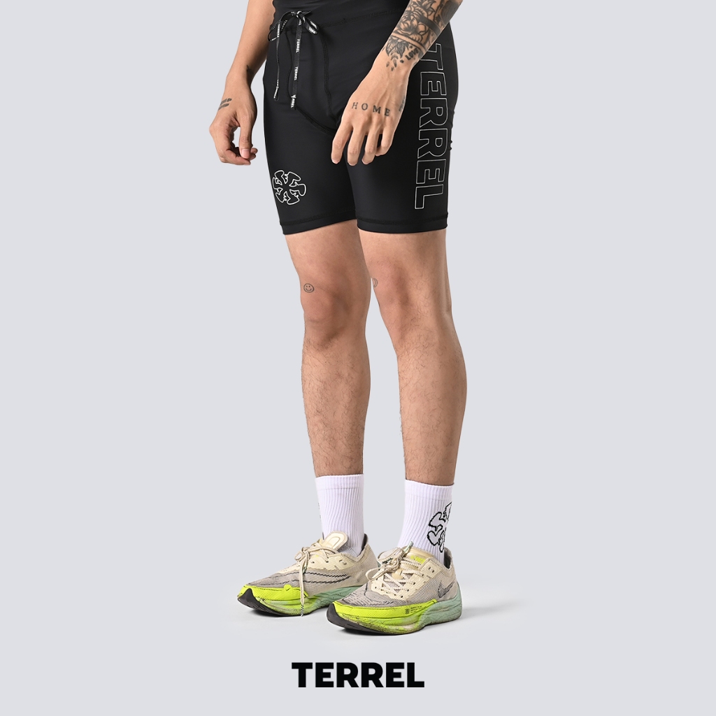 Jual Terrel sportswear Running Big Terrel MoR Tight Black Man | Shopee ...