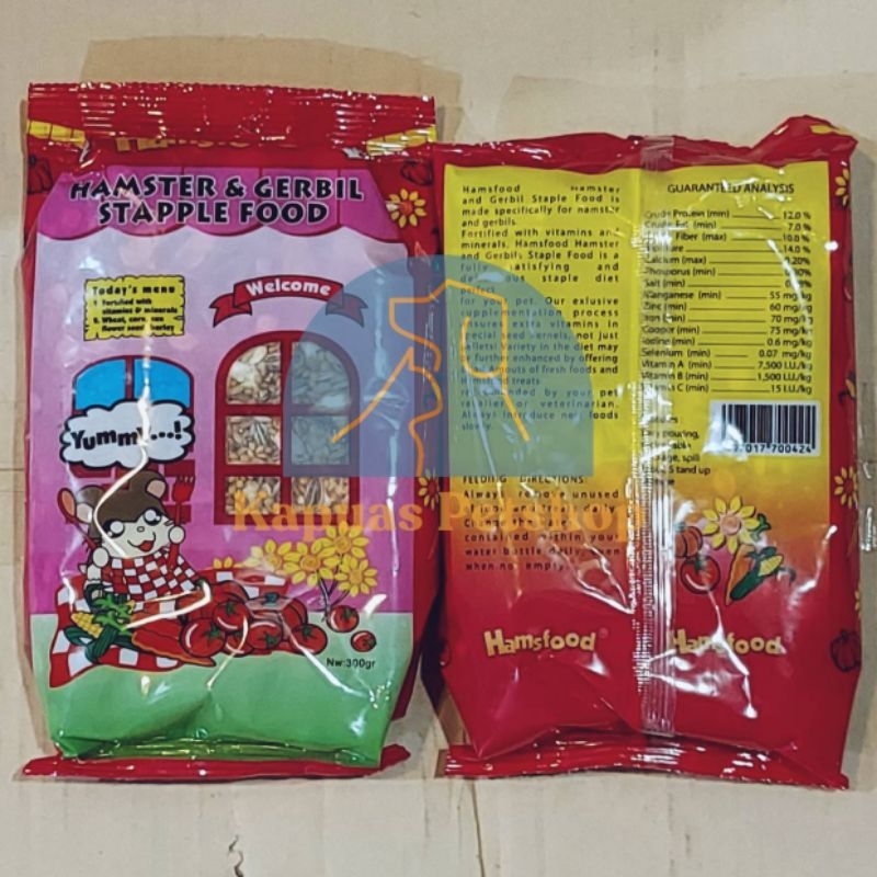 Jual HAMSFOOD 300gr Makanan Hamster Gerbil Marmut Pengerat | Shopee ...