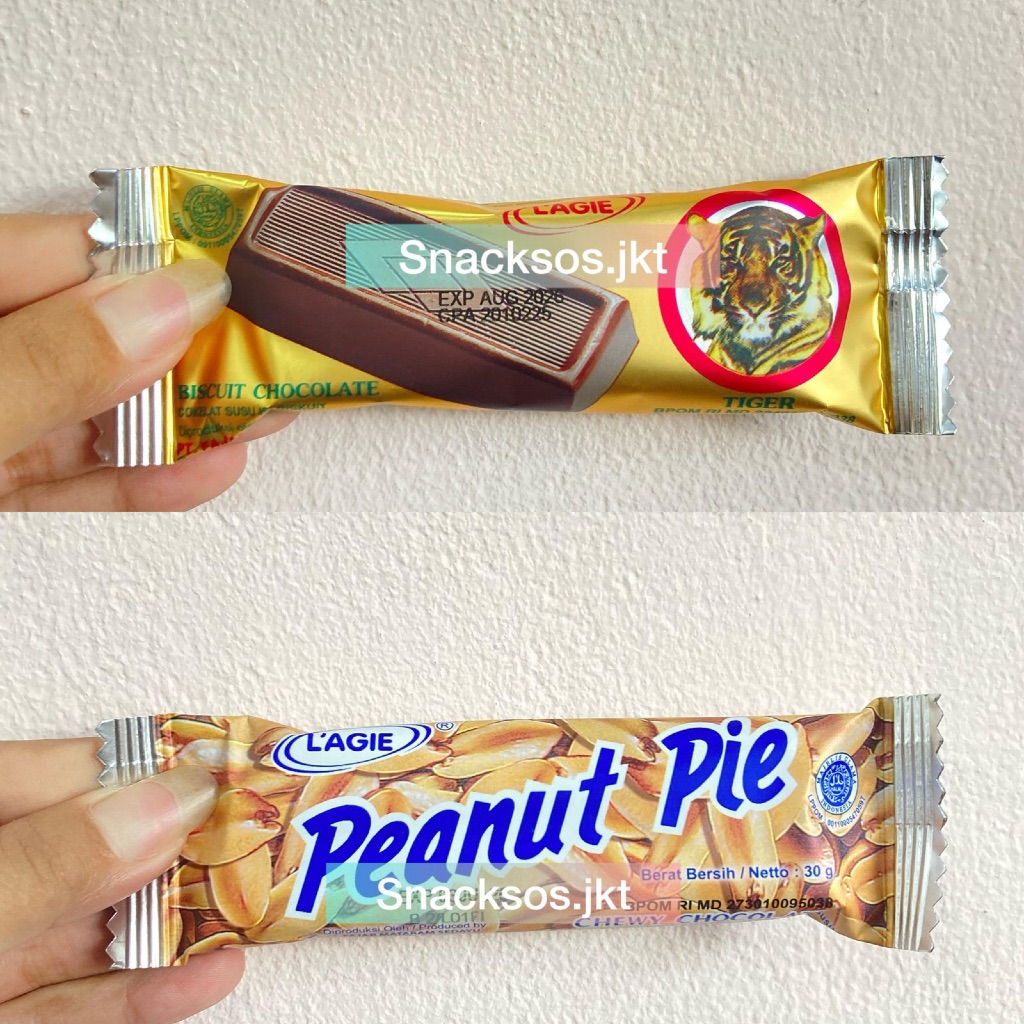 Jual L’AGIE PEANUT PIE CHEWY CHOCOLATE / L’AGIE TIGER BISCUIT CHOCOLATE ...