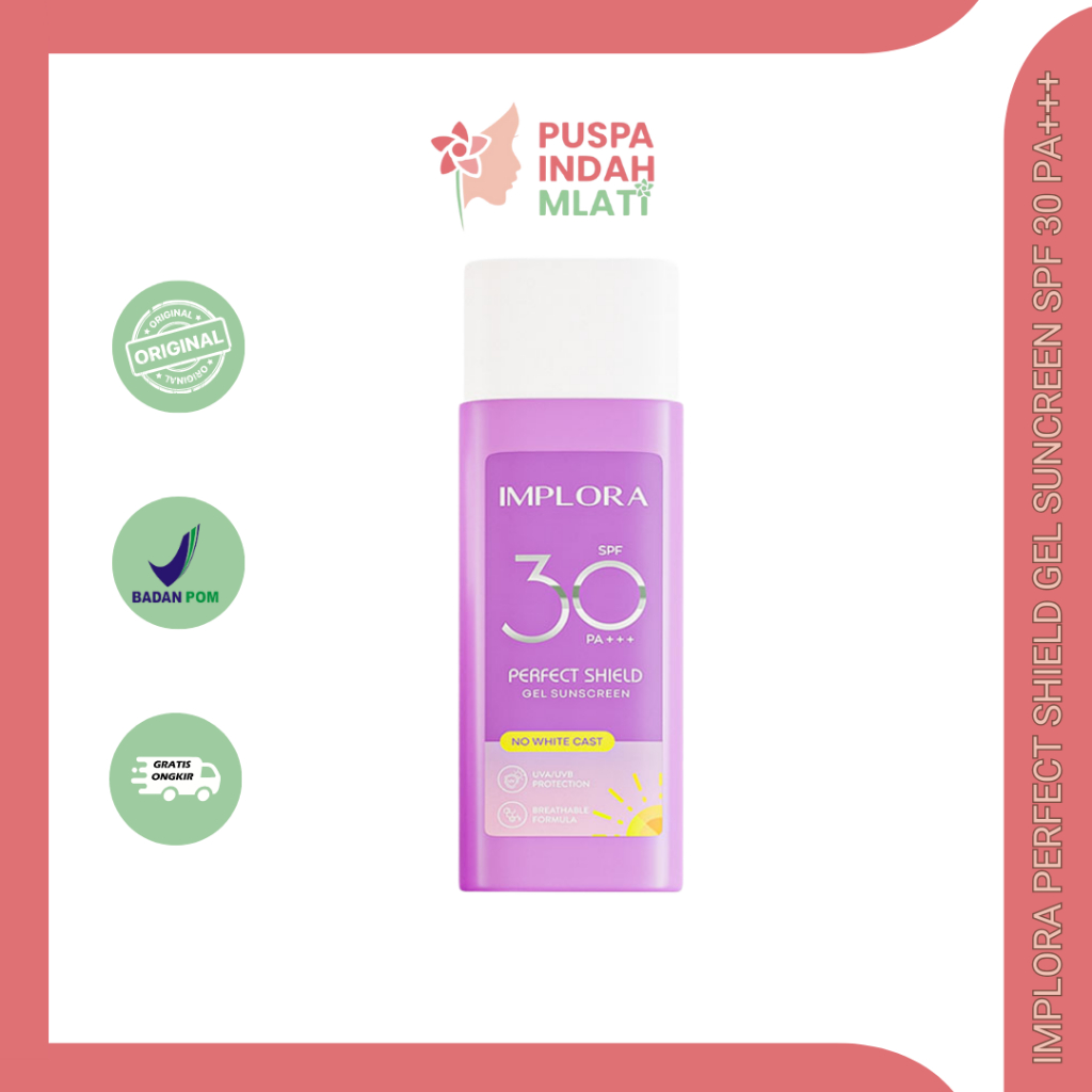 Jual IMPLORA PERFECT SHIELD GEL SUNCREEN SPF 30 PA+++ (NEW) | Shopee ...